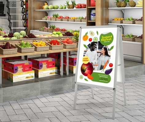 Poster A-Frame Aluminium Stand A1 Size – The Whiteboard Shop