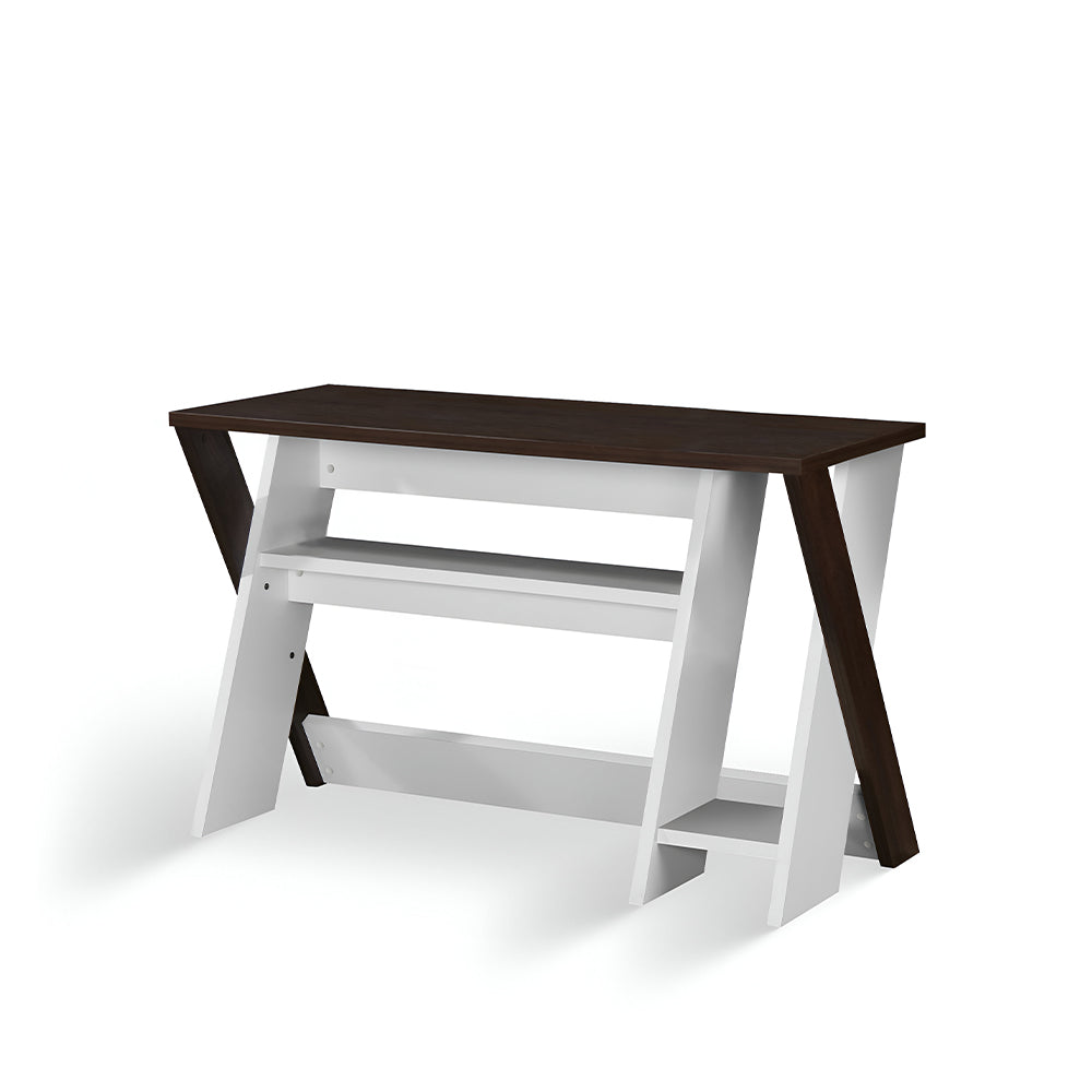 Indiana Computer study desk - K walnut/White – The Whiteboard Shop