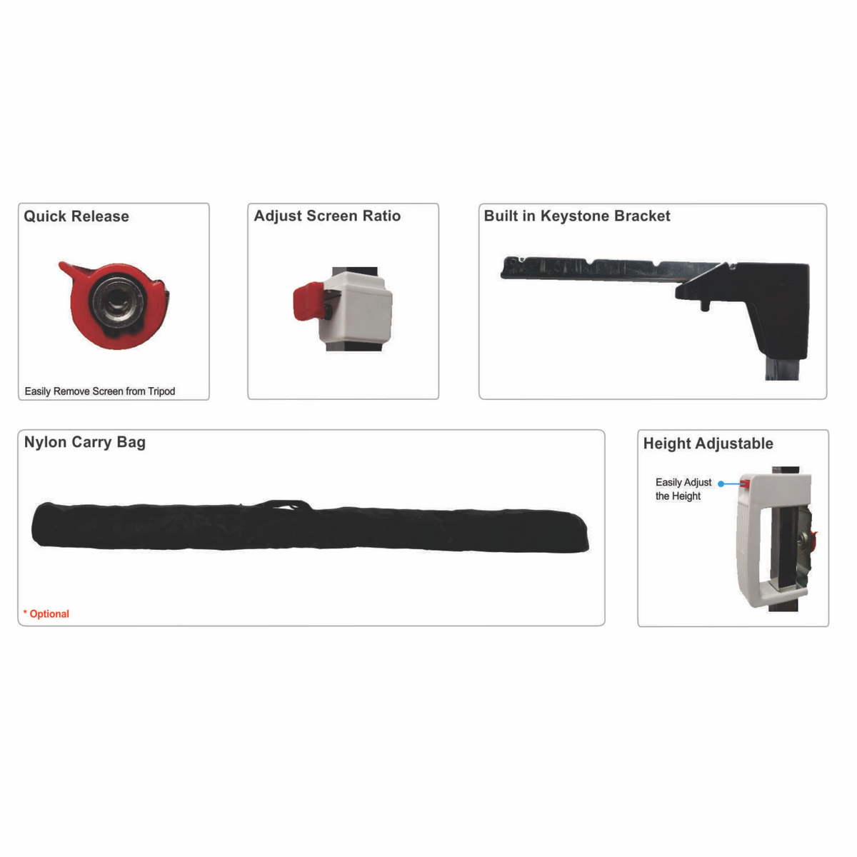 Tripod Projector Screen with Bag - Click to Select Size – The ...