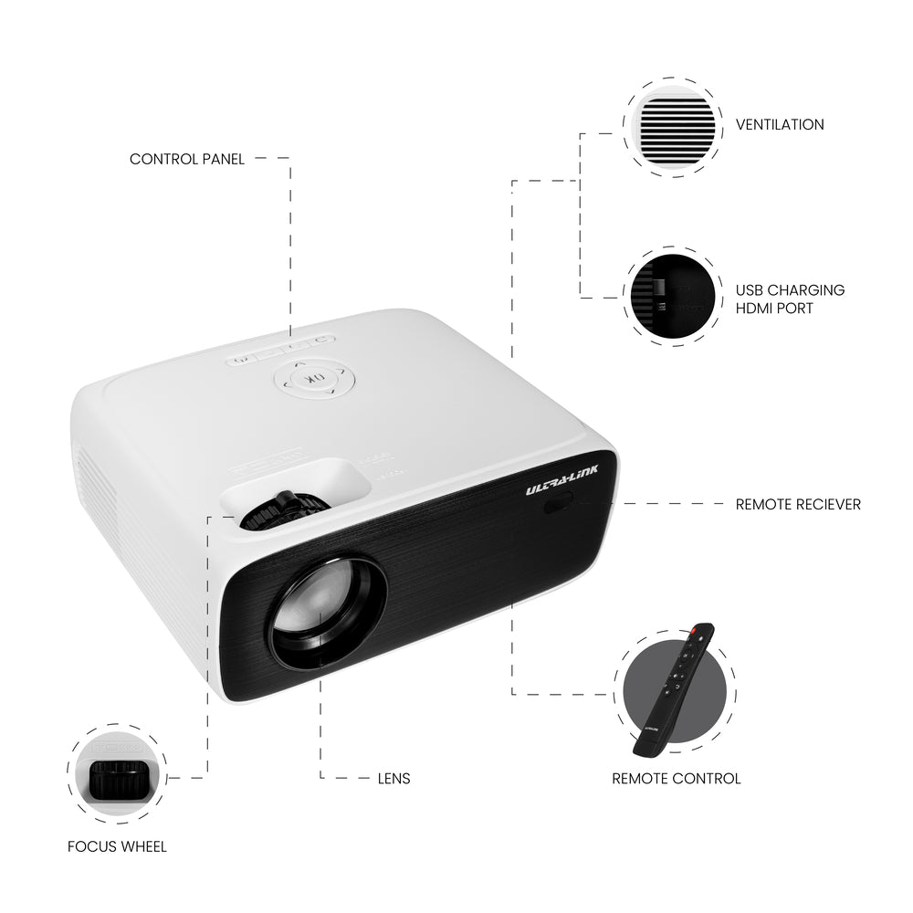 Ultra-Link PJ80 Compact LED Projector – The Whiteboard Shop
